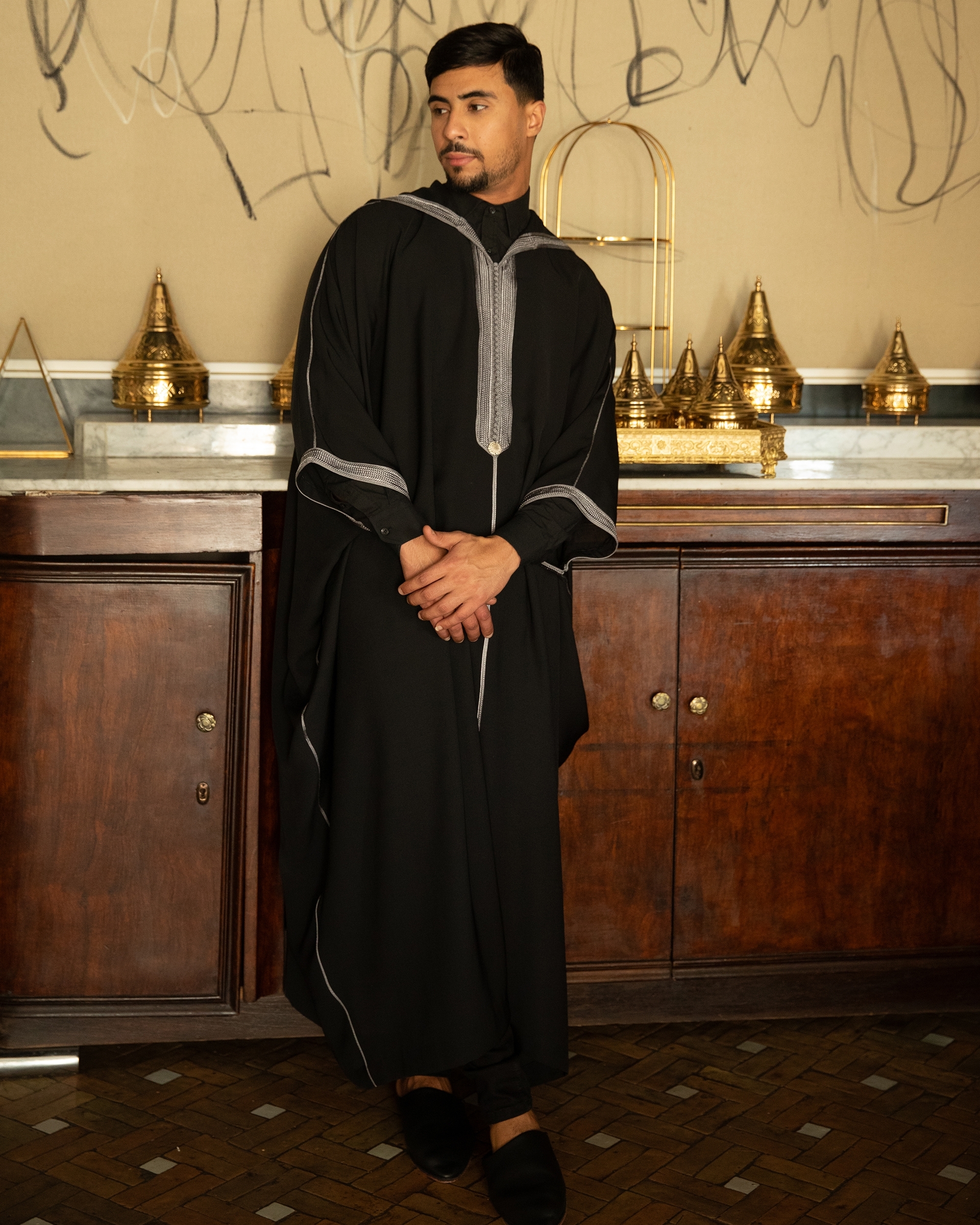 kounouz - Moroccan Men's Sousdi Djellaba - GANDOURA STYLE Size STD Tall